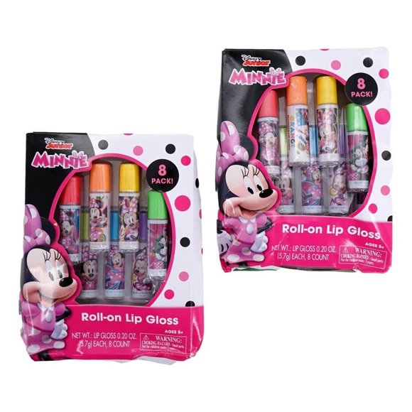 Disney | Toys | Minnie Mouse Lip Gloss Set Of 2 8 Packs Total Of 6 ...